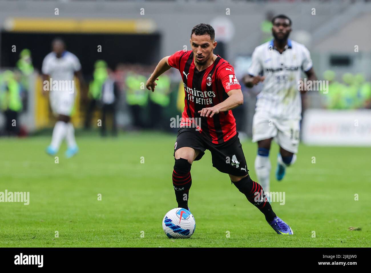 Ismael Bennacer of AC Milan in action during the Serie A 2021/22 ...
