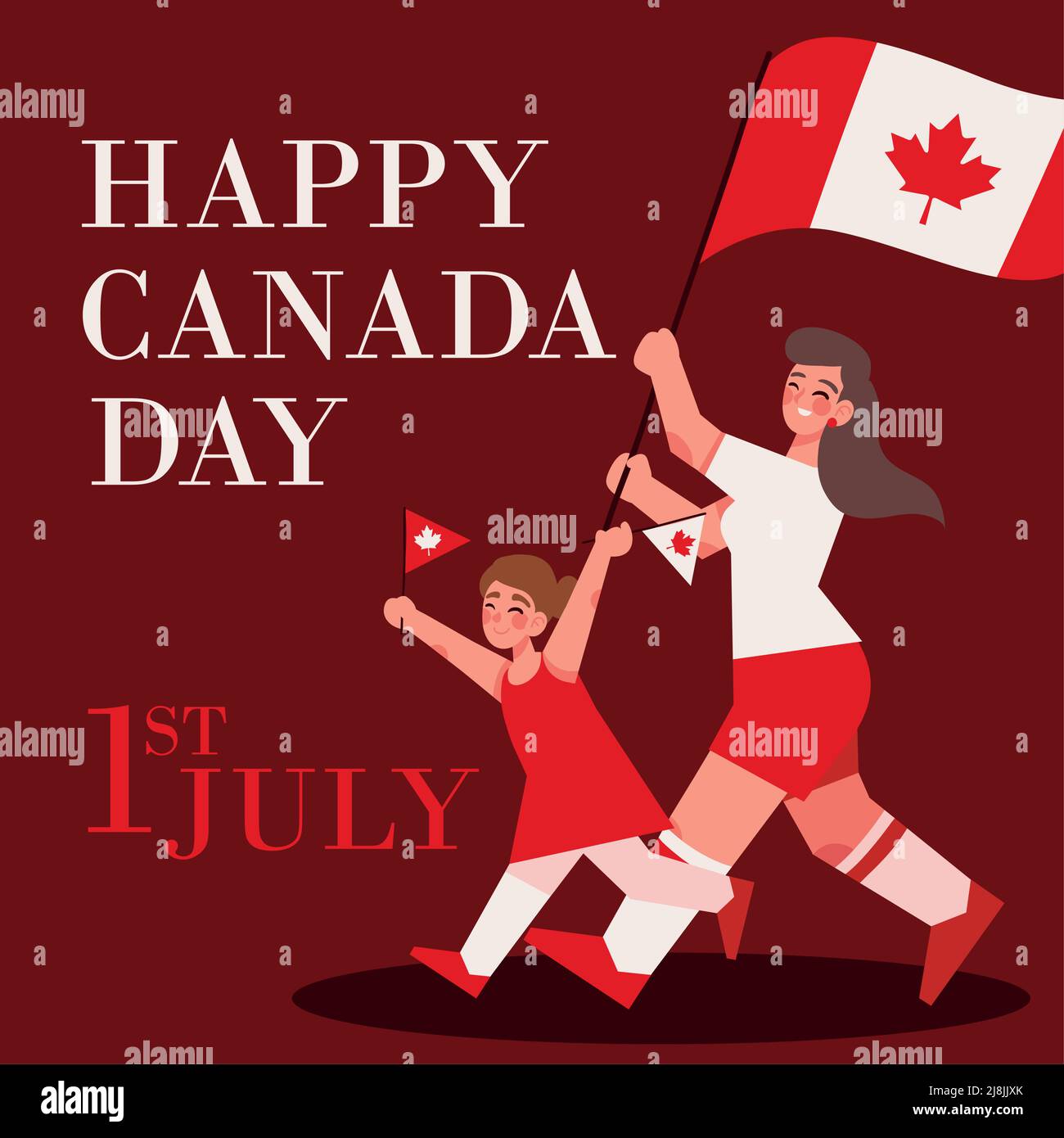 Happy Canada Day, 1 july card Stock Vector Image & Art - Alamy