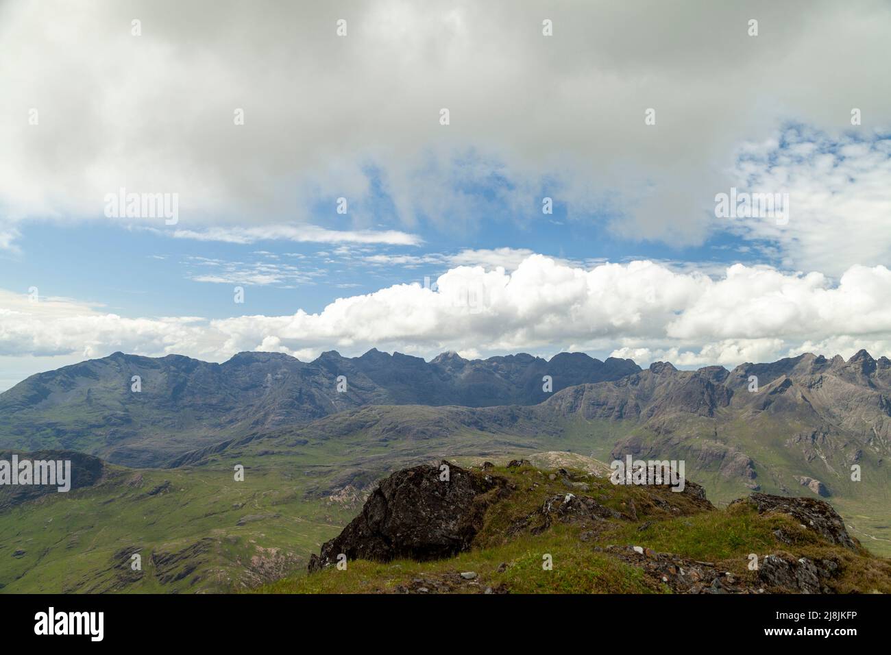 Cuillin Ridge seen from the Corbett Garbh-bheinn, Isle of Skye ...