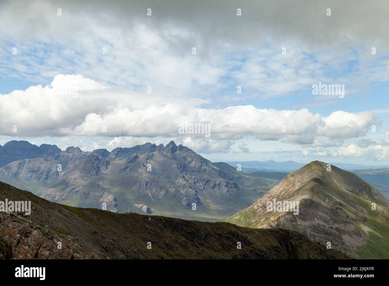 Cuillin Ridge seen from the Corbett Garbh-bheinn, Isle of Skye ...