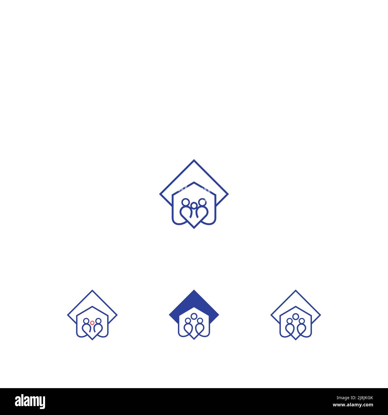 Group of people location icon. Gathering people. Place on the map of ...