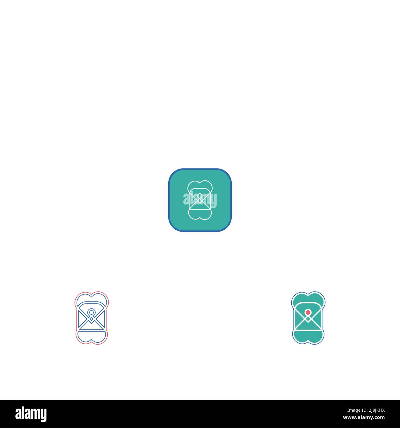 Group of people location icon. Gathering people. Place on the map of ...