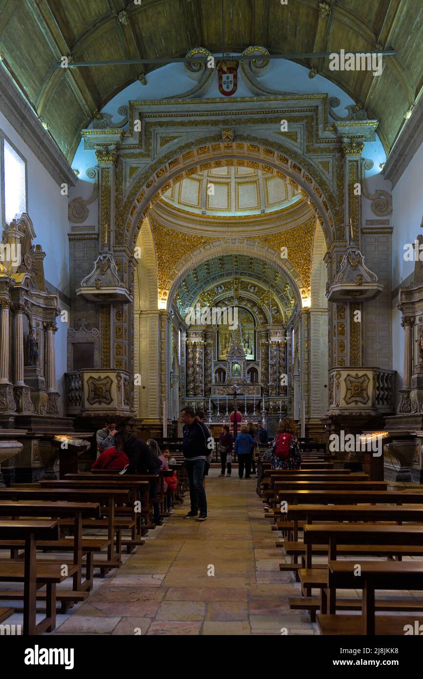 Church of Nossa Senhora da Nazaré Interior. Iconic landmark in the ...