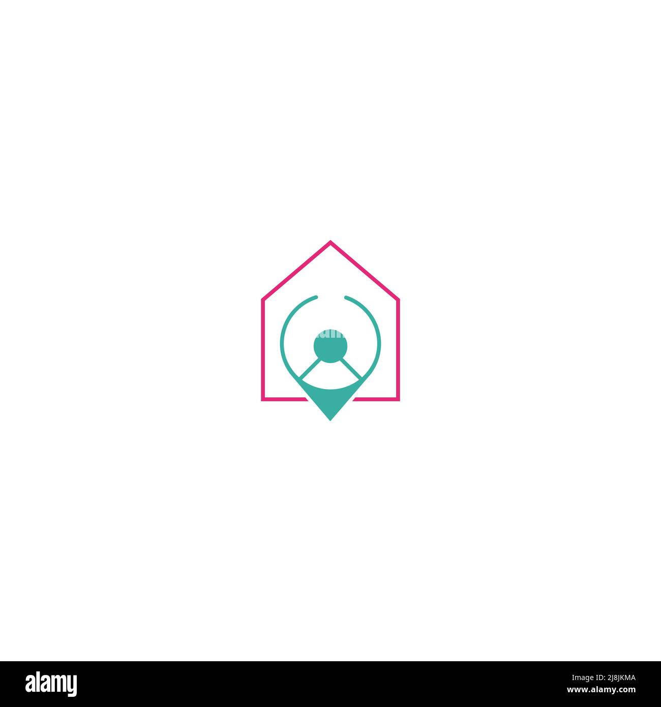 Group of people location icon. Gathering people. Place on the map of ...