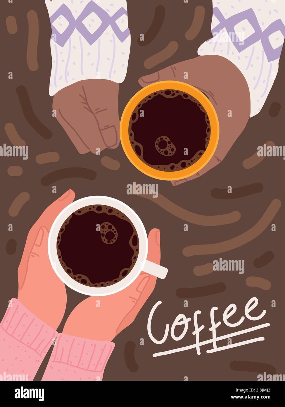 people drinking coffee Stock Vector Image & Art - Alamy