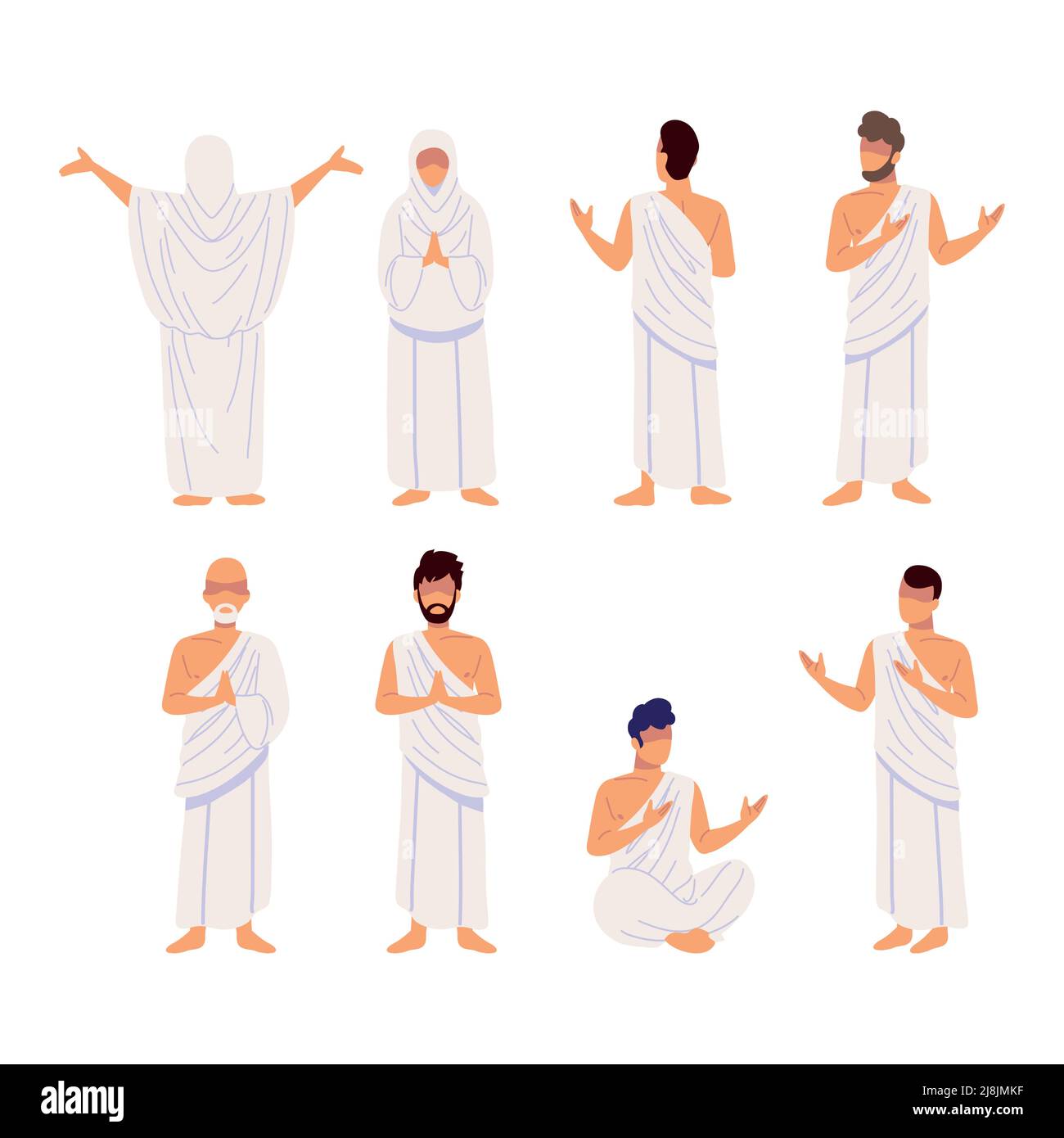 islamic pilgrim people Stock Vector Image & Art - Alamy