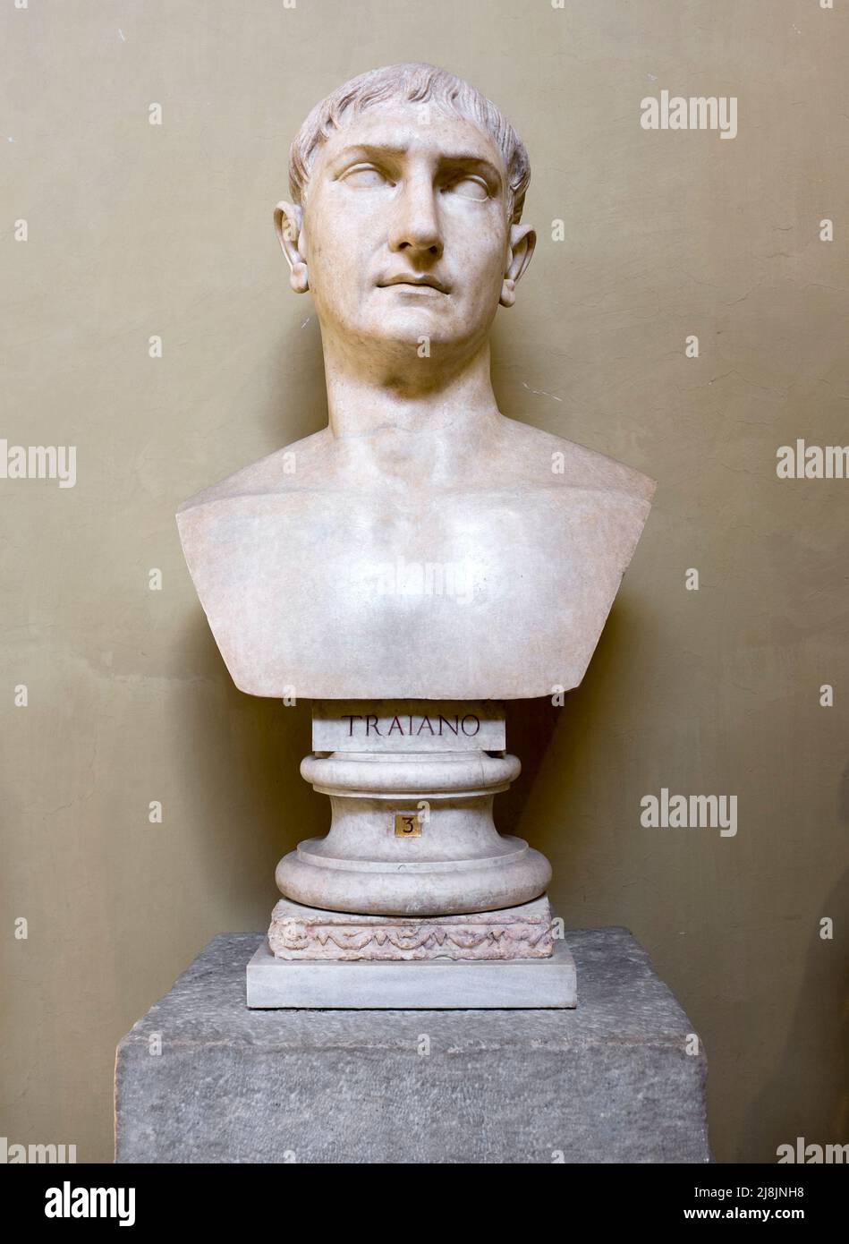 Bust of Traiano in the Sculpture Gallery in the Chiaramonti Museum at ...