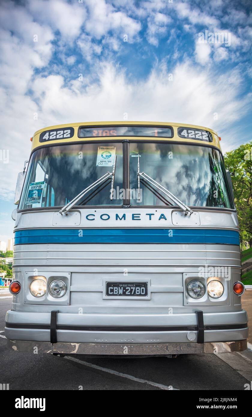 Vehicle Ciferal Dinossauro Scania BR116 on display at Bus Brasil Fest ...