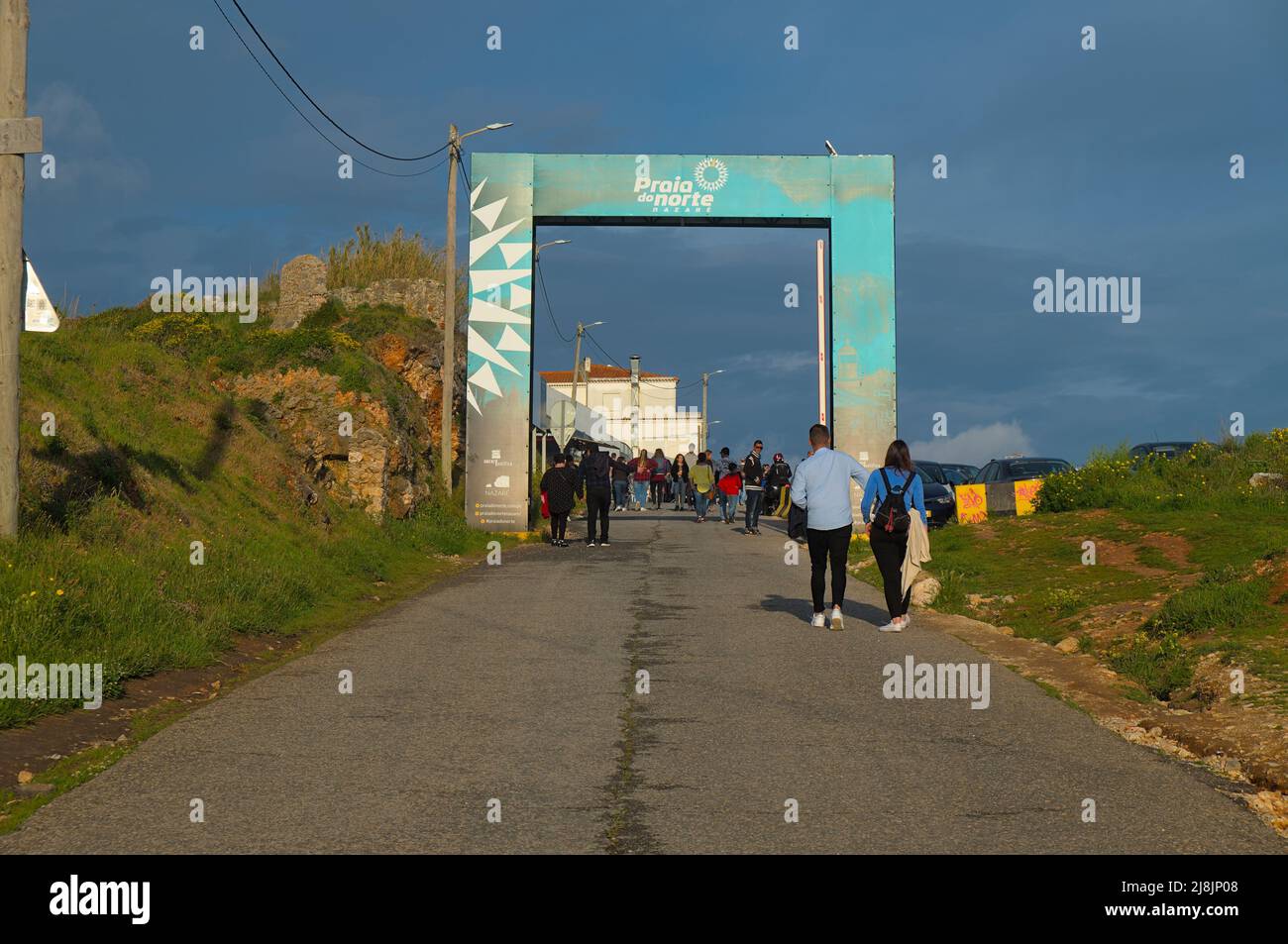 Praia grande nazare hi-res stock photography and images - Alamy