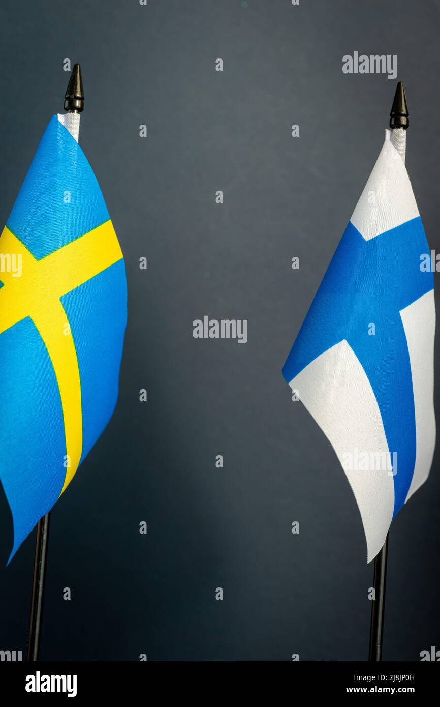 Flags of Sweden and Finland, Alliance and cooperation, Place for text ...