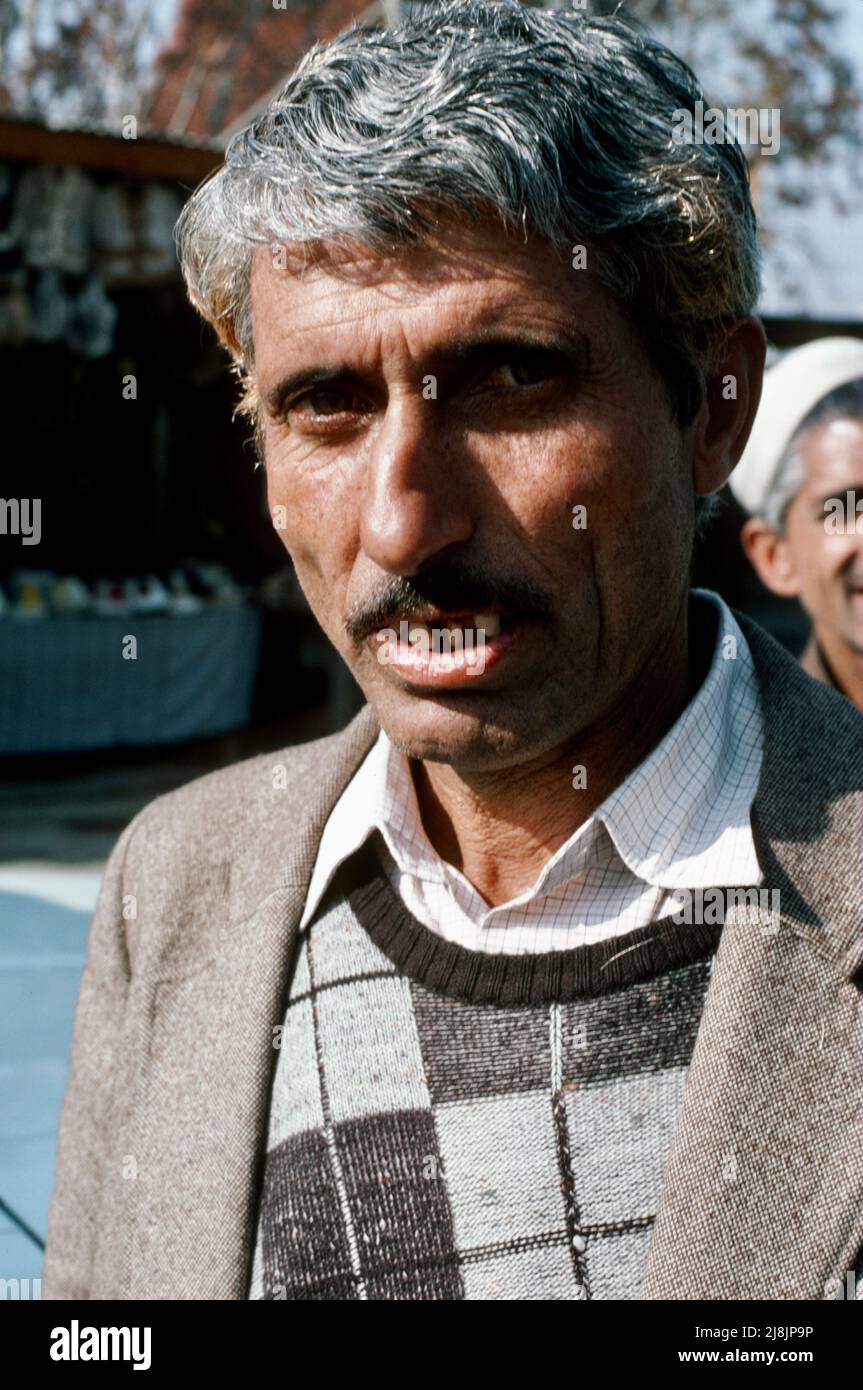 Kashmiri man in Srinagar 1986 Stock Photo - Alamy