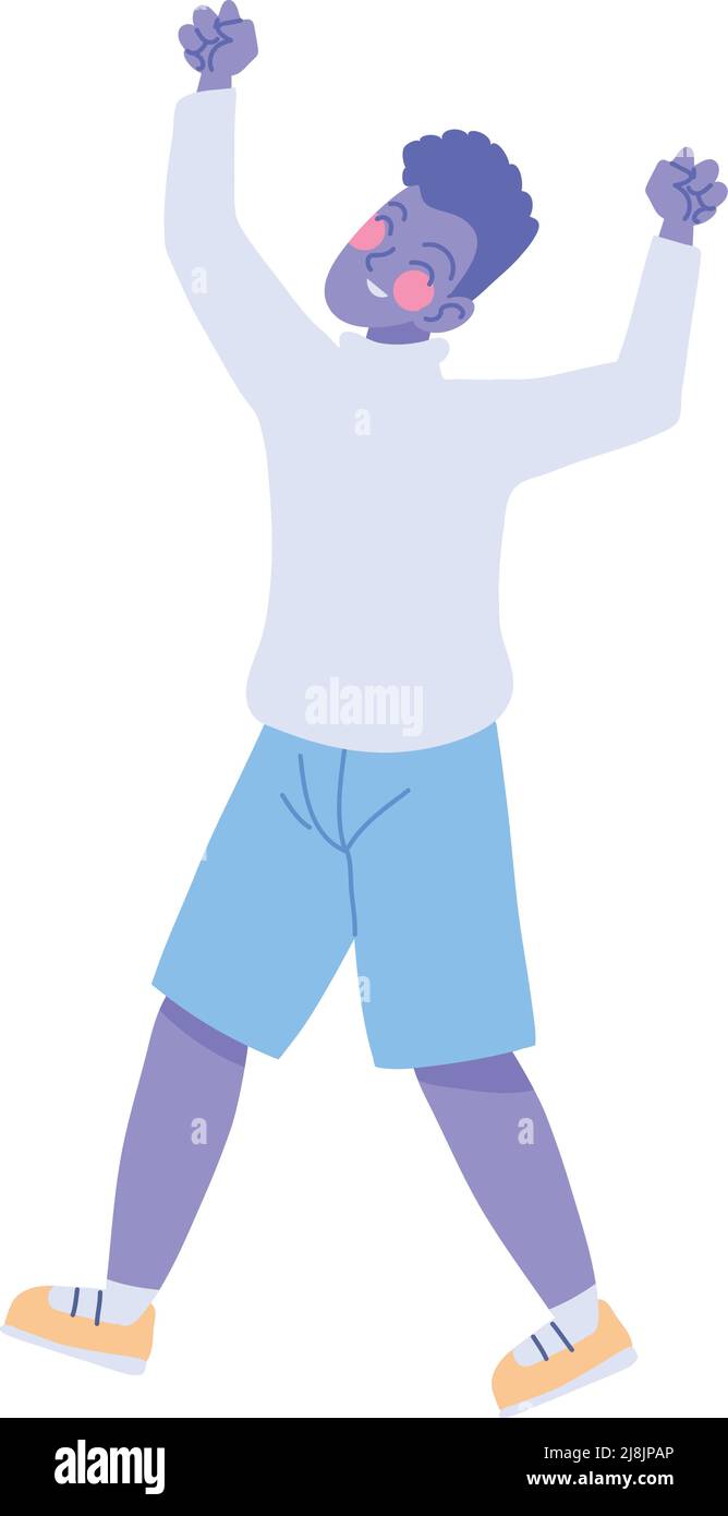 celebrating male cartoon Stock Vector Image & Art - Alamy