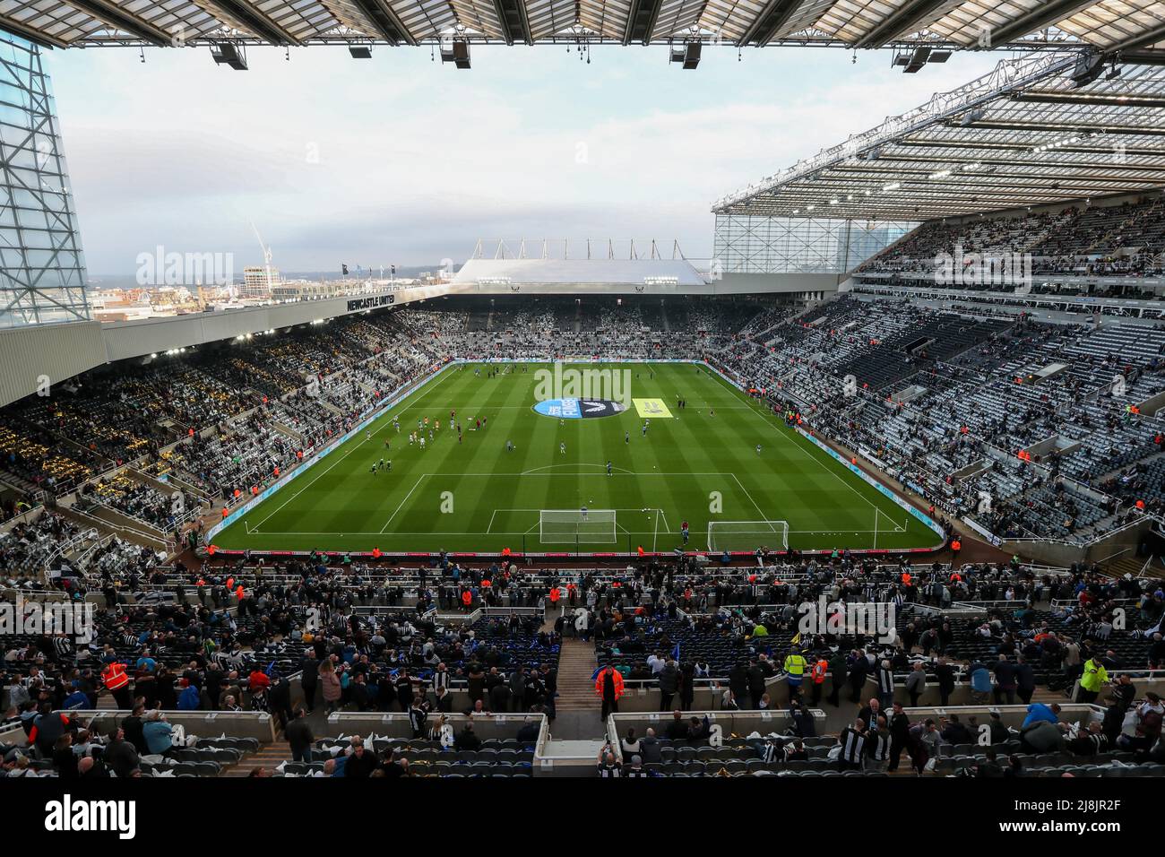 General view inside St James' Park Stadium ahead of tonight's game ...