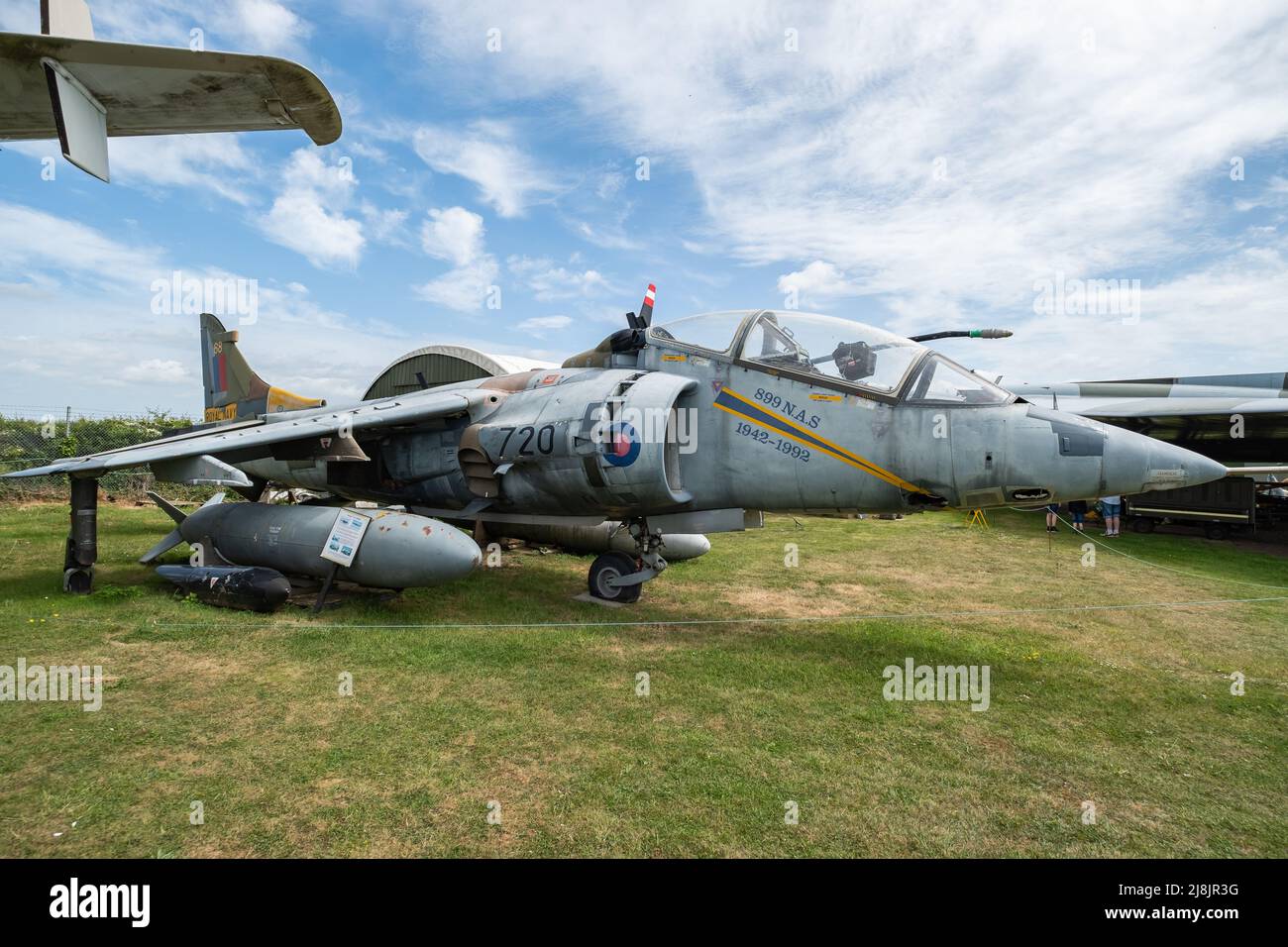 Norwich, Norfolk, UK – May 14 2022. A grounded Hawker Siddeley Harrier ...