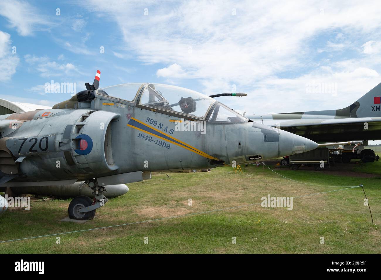 Norwich, Norfolk, UK – May 14 2022. A grounded Hawker Siddeley Harrier ...