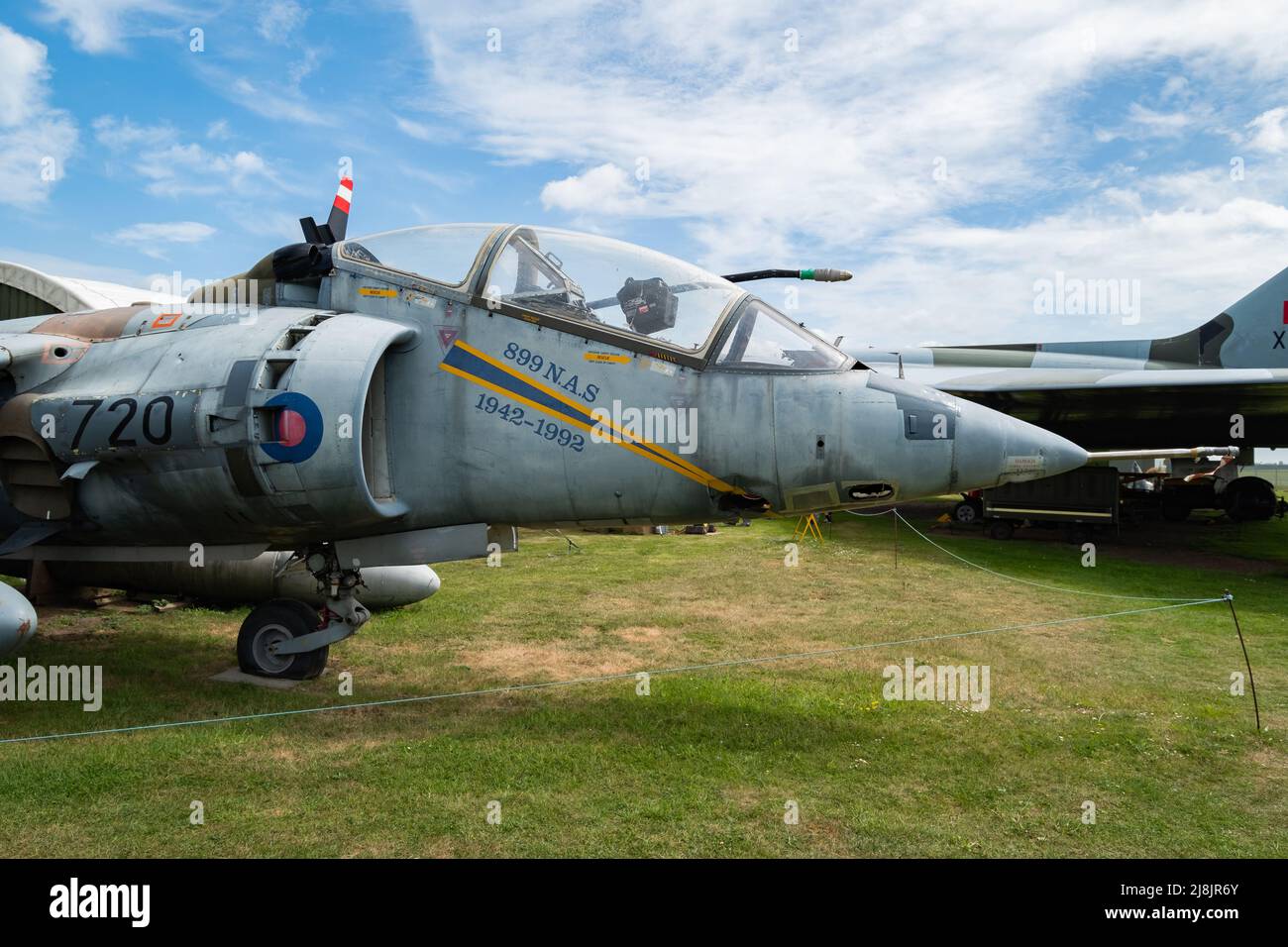 Norwich, Norfolk, UK – May 14 2022. A grounded Hawker Siddeley Harrier ...