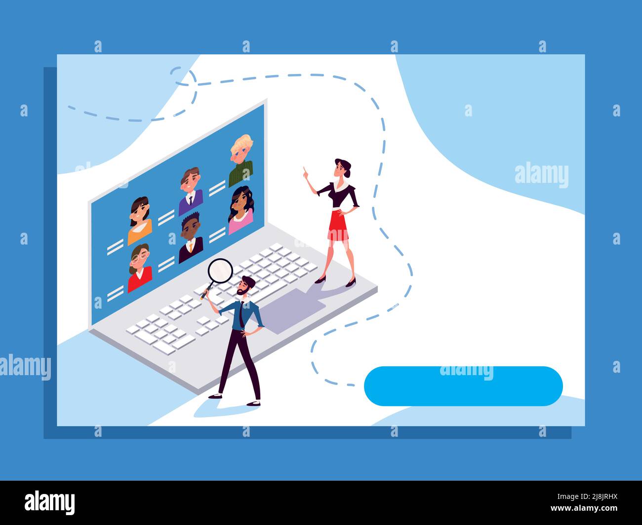 recruiting employee online Stock Vector Image & Art - Alamy