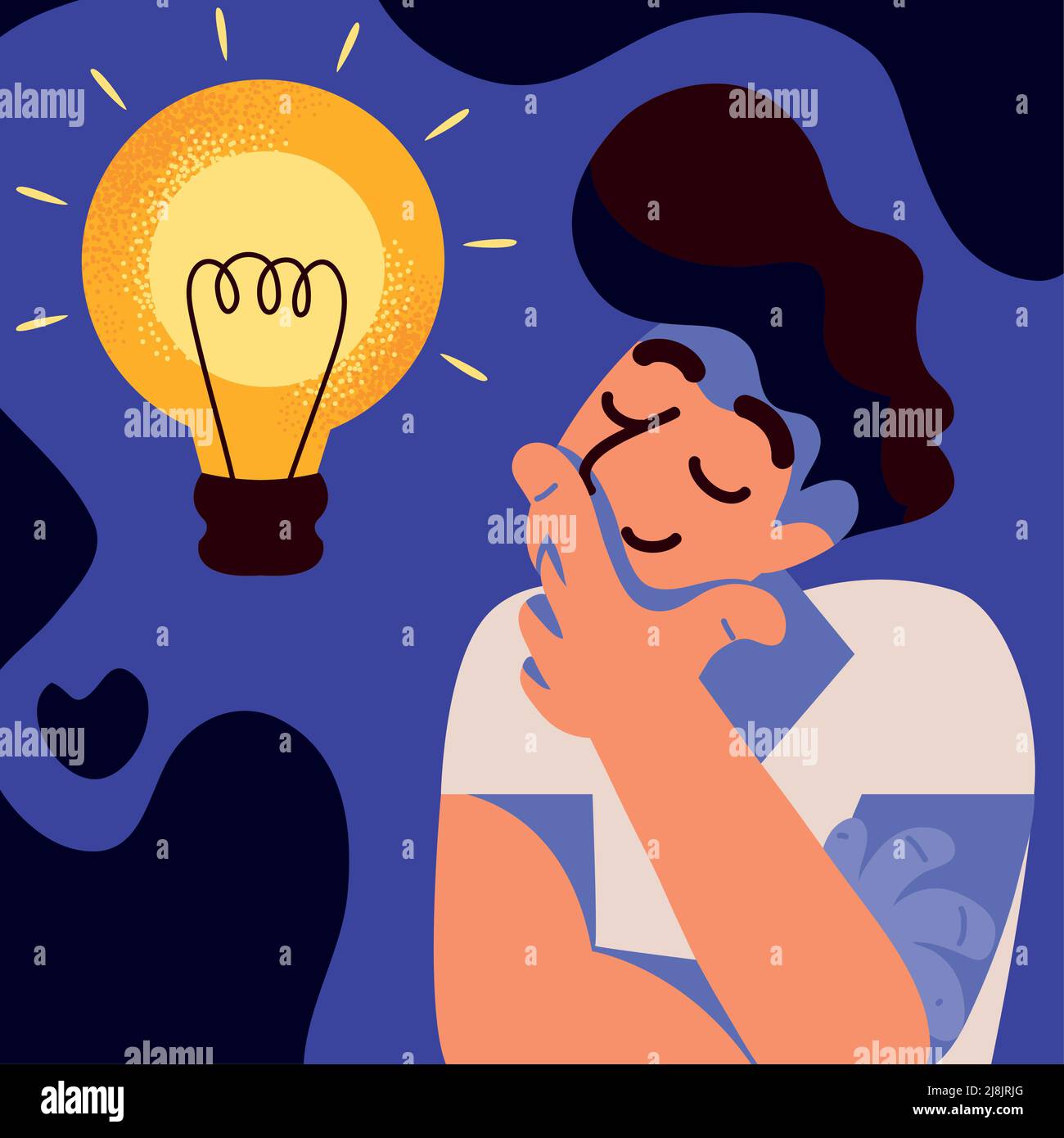 guy thinking a idea Stock Vector Image & Art - Alamy
