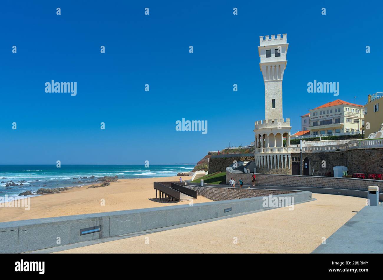 Santa Cruz beach and its iconic tower during a sunny day summer day ...