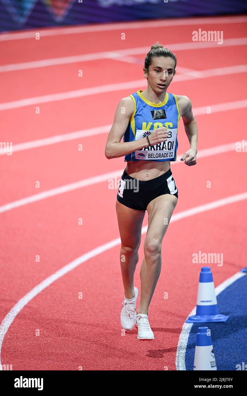 Gresa Bakraqi participating in the Belgrade 2022 World Indoor ...