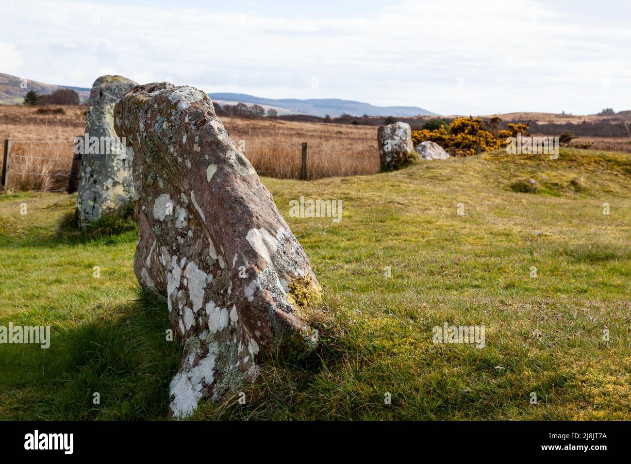 Moss Farm Stone Circle, Machrie Moor, Isle of Arran. Stone circle ...