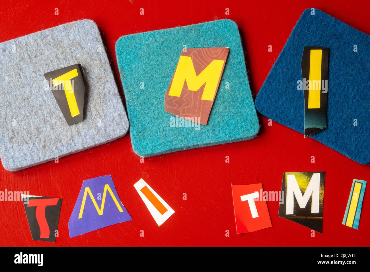 The acronym TMI is short for "Too Much Information" and is spelled out ...