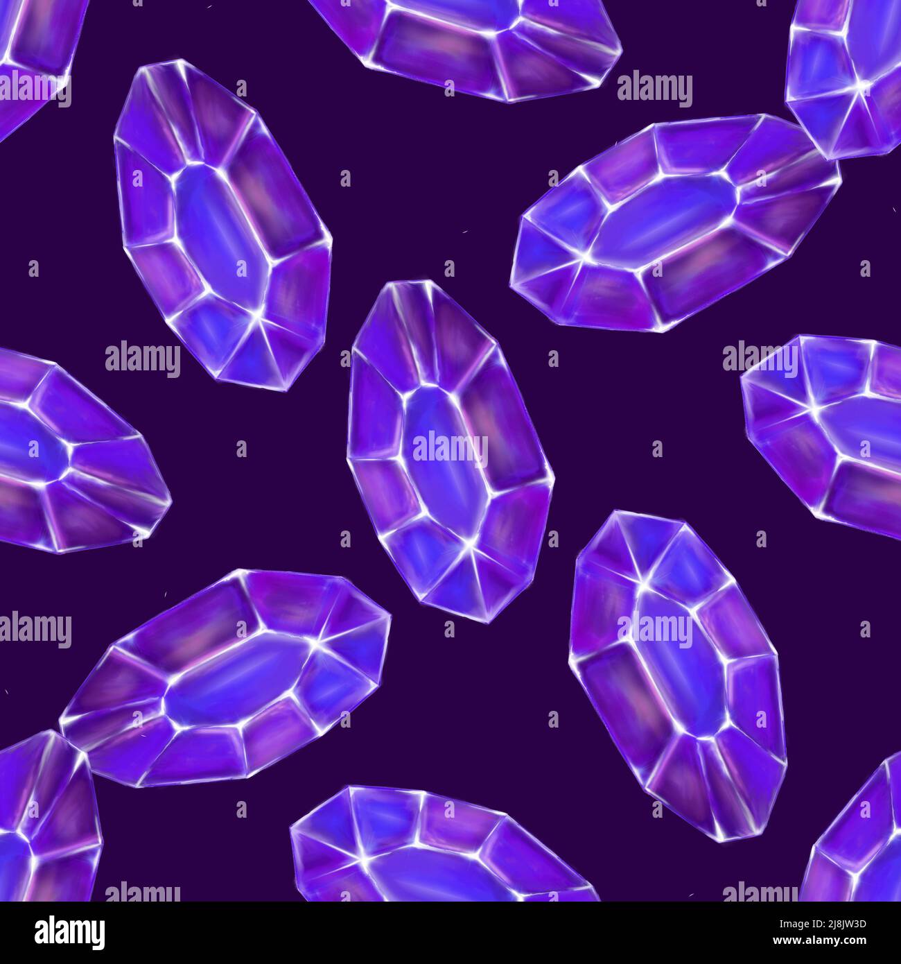 Beautiful magic crystals seamless pattern. Colorful hand drawn ...