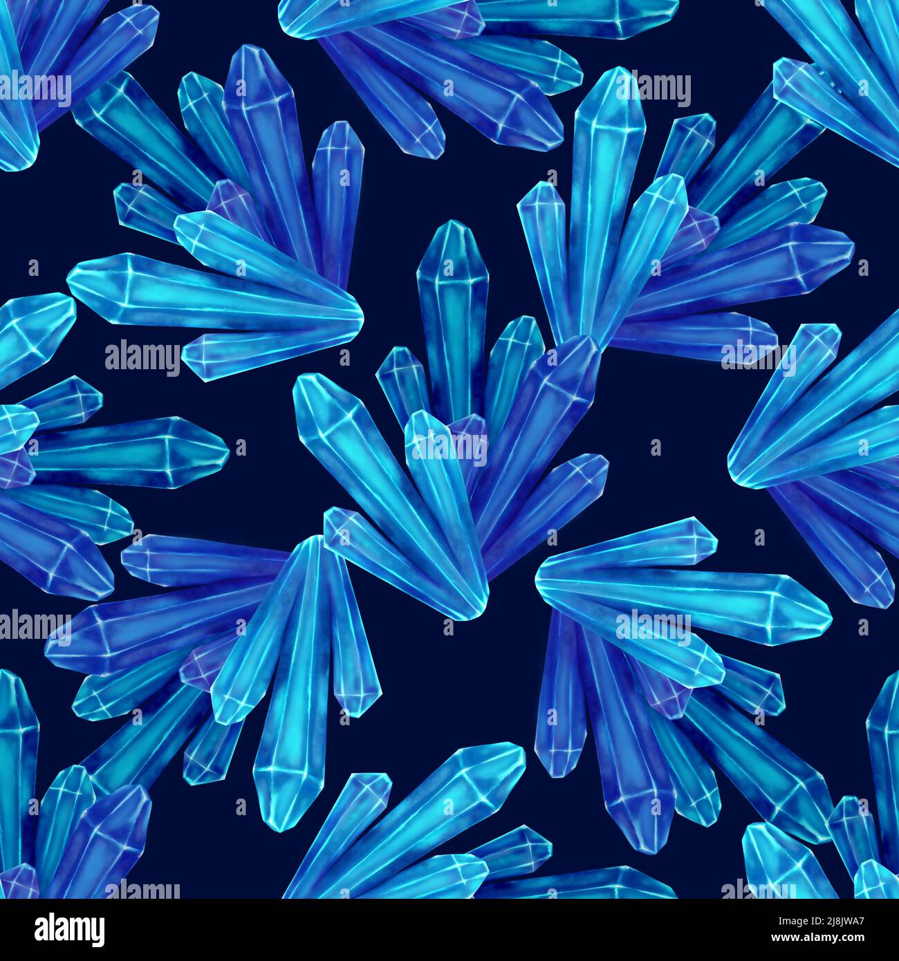Beautiful magic crystals seamless pattern. Colorful hand drawn ...