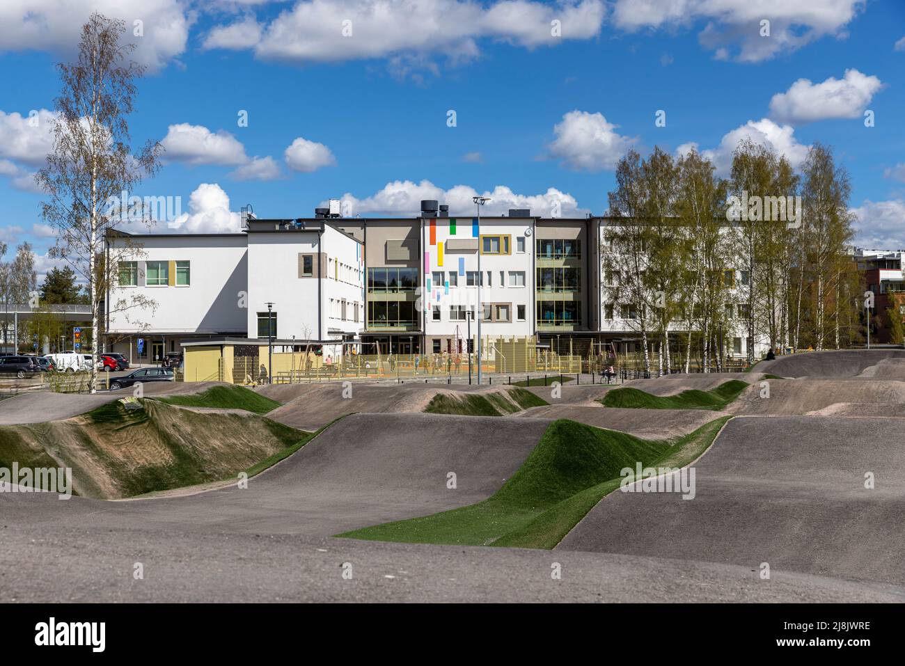 Modern architecture in Matinkylä district in Espoo Stock Photo - Alamy