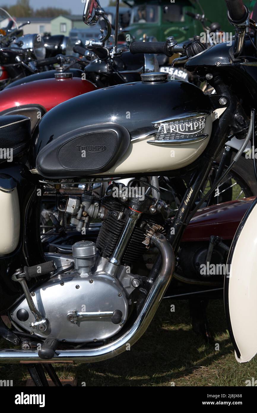 Iconic Triumph Motorcycle close up Stock Photo - Alamy