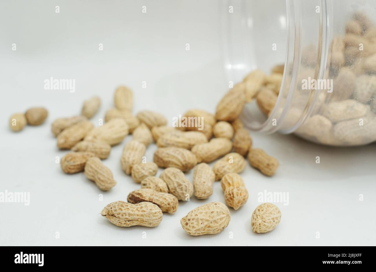 Dried peanut - Dried peanut in shell on white background. Peanut pod or ...
