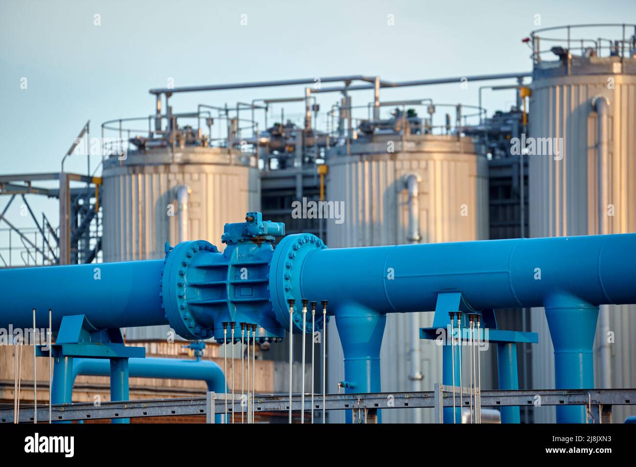 Beckton Gas Works installation, London Stock Photo - Alamy
