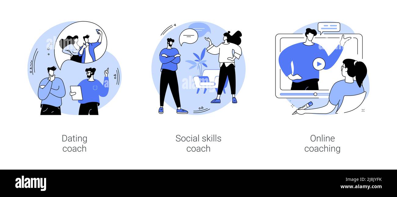 Personal coaching isolated cartoon vector illustrations se Stock Vector ...