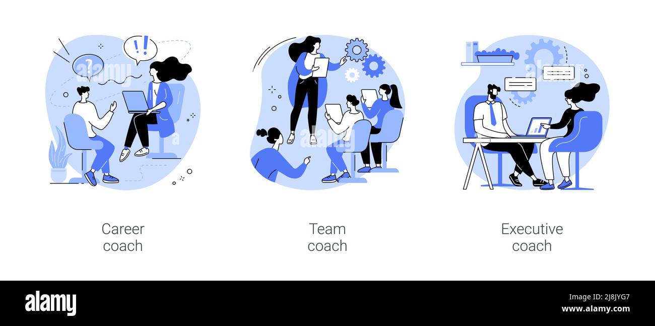 Business coaching isolated cartoon vector illustrations se Stock Vector ...