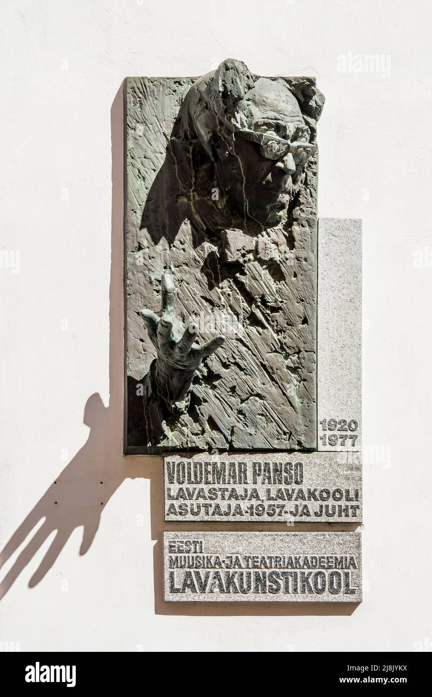 Voldemar Panso Memorial, Old Town, Tallinn, Estonia Stock Photo - Alamy
