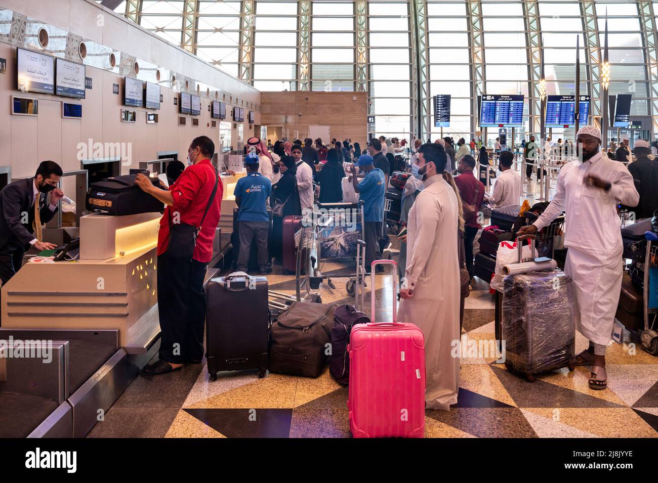 Flight passengers of state-owned flag carrier of Saudi Arabia, Saudi ...
