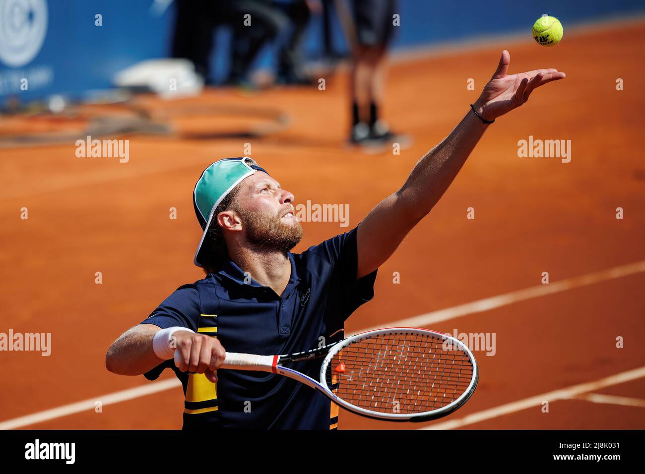 BARCELONA - APR 18: Hugo Grenier in action during the Barcelona Open ...