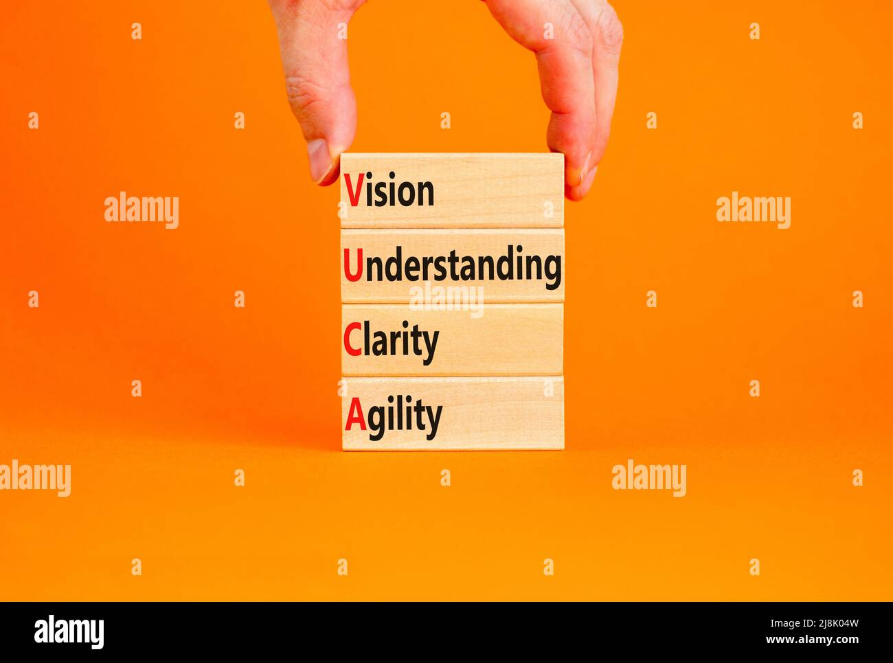 VUCA vision understanding clarity agility symbol. Concept words VUCA ...