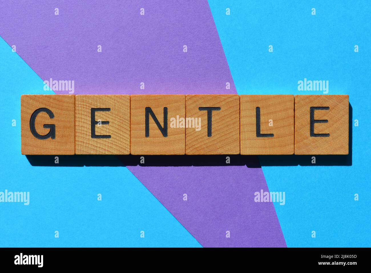 Gentle, word in wooden alphabet letters isolated on background Stock ...