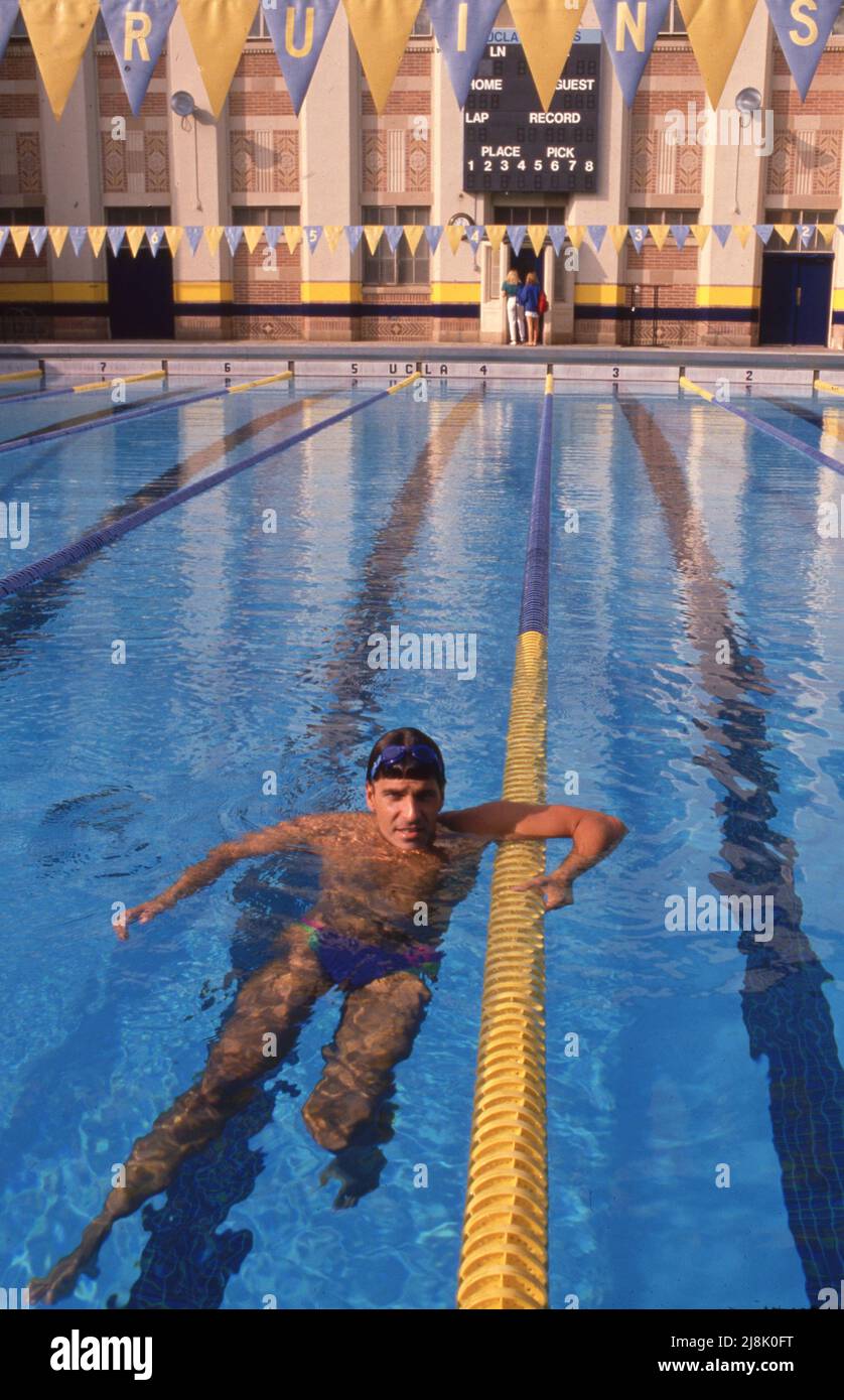 Mark Spitz 1990. Credit: Ralph Dominguez/MediaPunch Stock Photo - Alamy