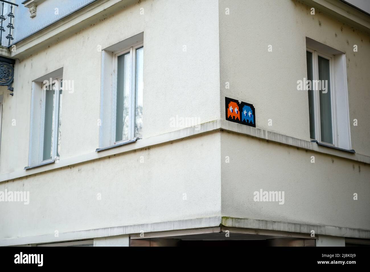 LJUBLJANA, SLOVENIA - FEBRUARY 15, 2022: Pixel art in Ljubljana by the ...