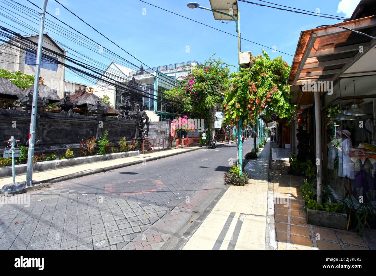 View of Jalan Pantai Kuta or Kuta Beach Road in March 2022 during the ...