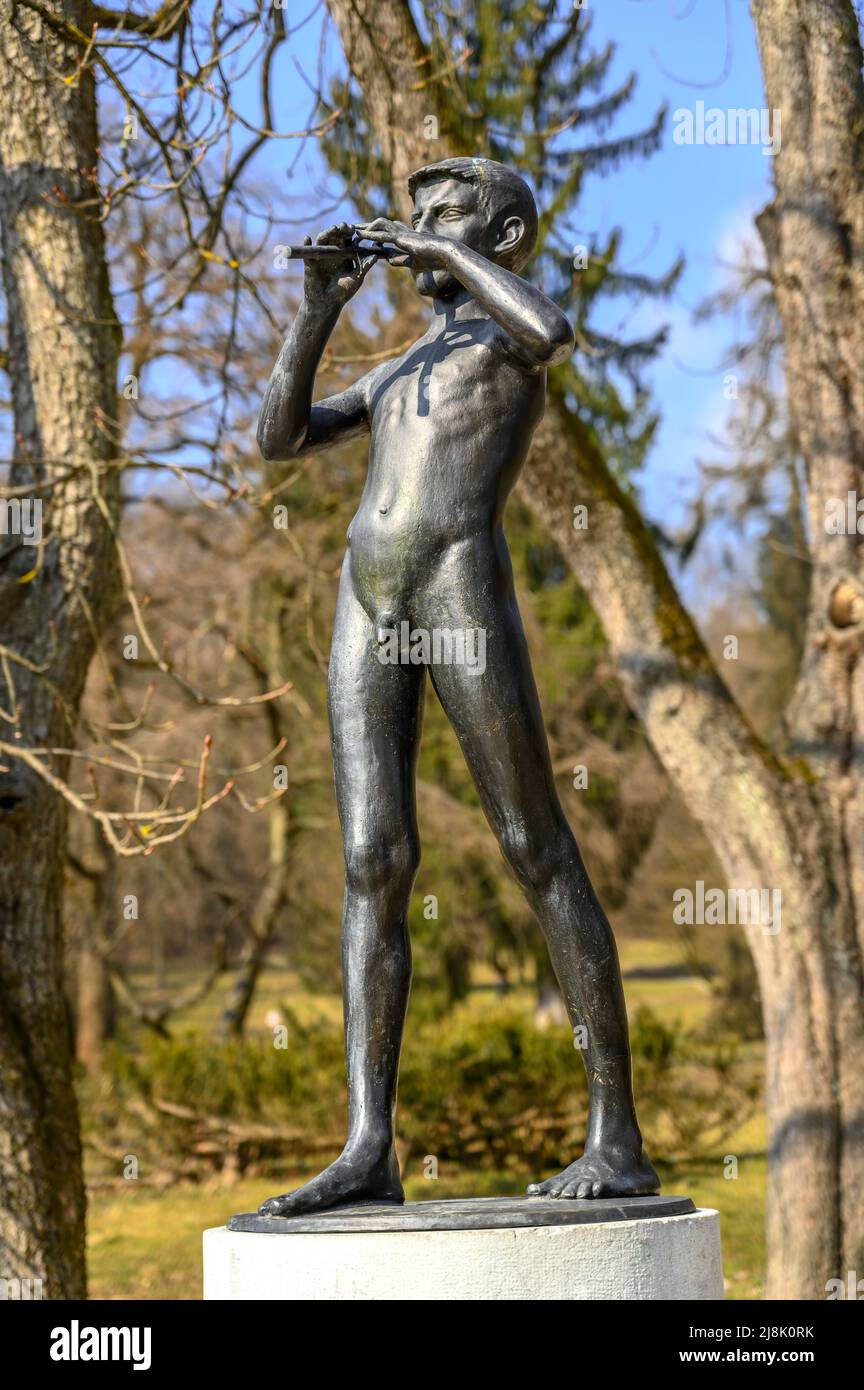 Shepherd with flute statue hi-res stock photography and images - Alamy