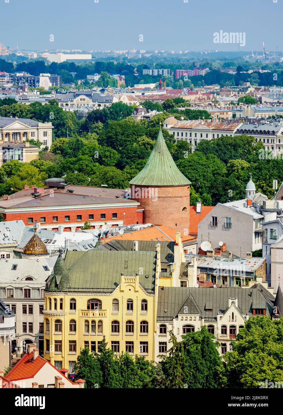 Riga, Latvia View towards the Cat house and Powder Tower, Riga, Latvia ...