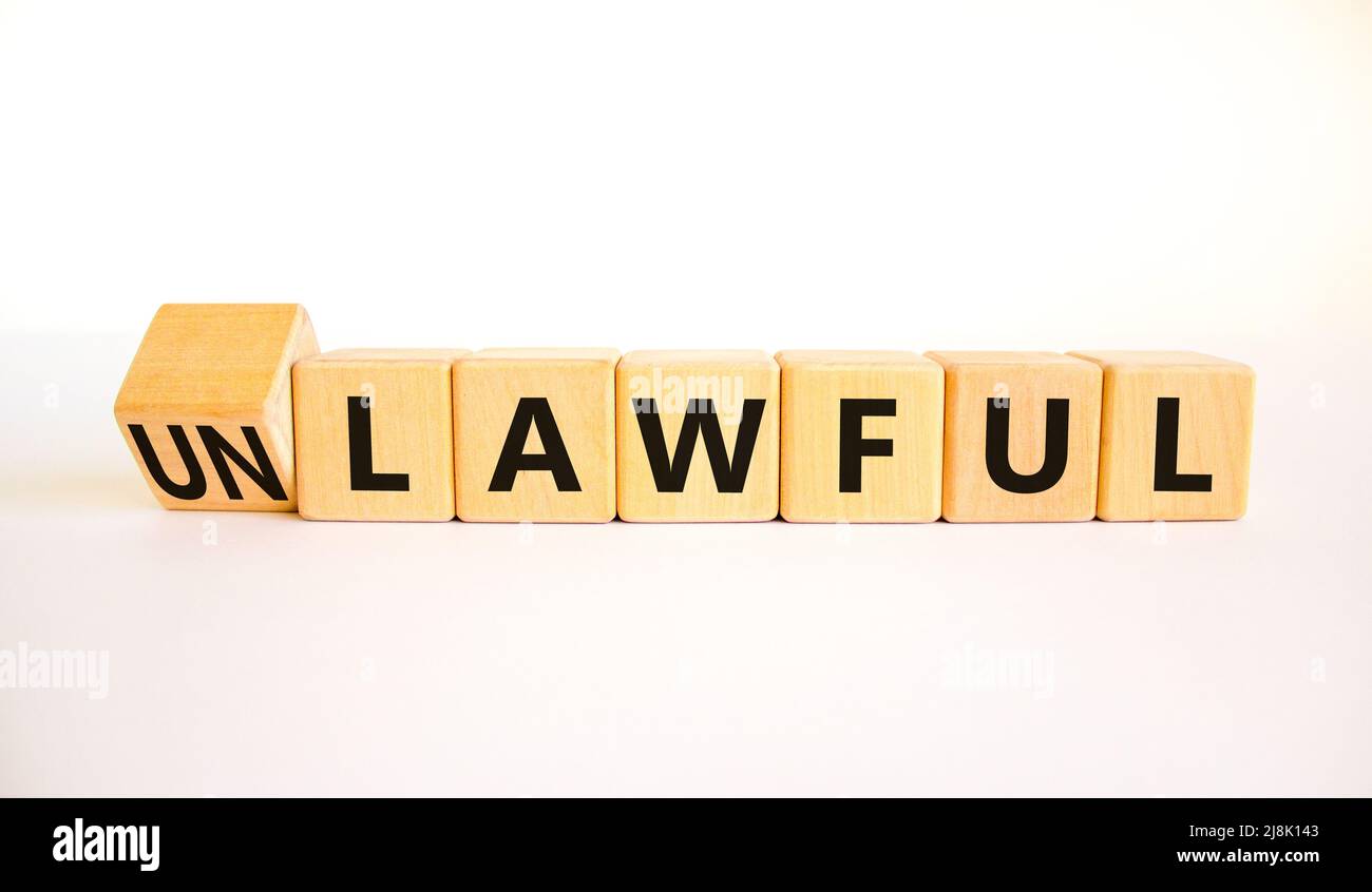 Lawful or unlawful symbol. Turned wooden cubes and changed the concept ...