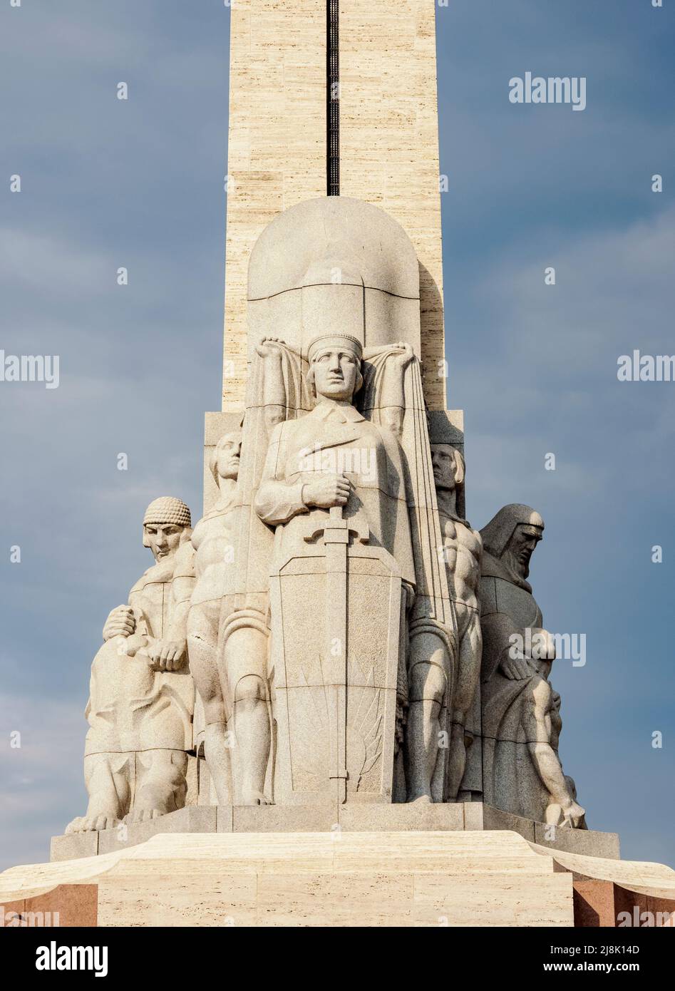 The Freedom Monument, detailed view, Riga, Latvia Stock Photo - Alamy