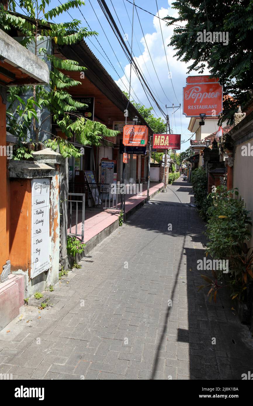Entrance to Poppies Restaurant in Poppies Lane 1, Kuta, Bali, Indonesia ...