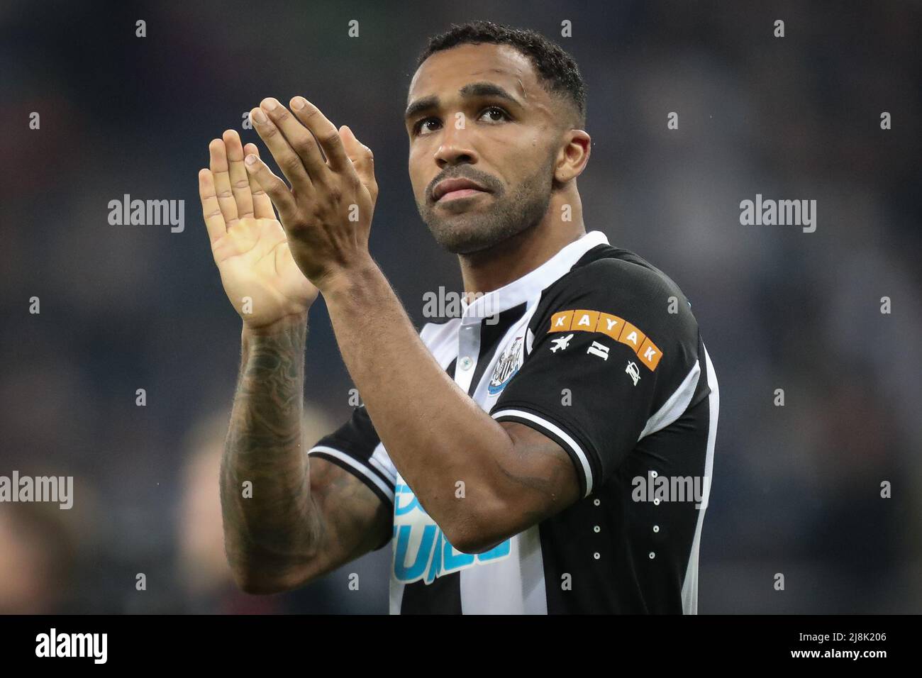 Callum Wilson #9 of Newcastle United claps his hands and applauds the ...