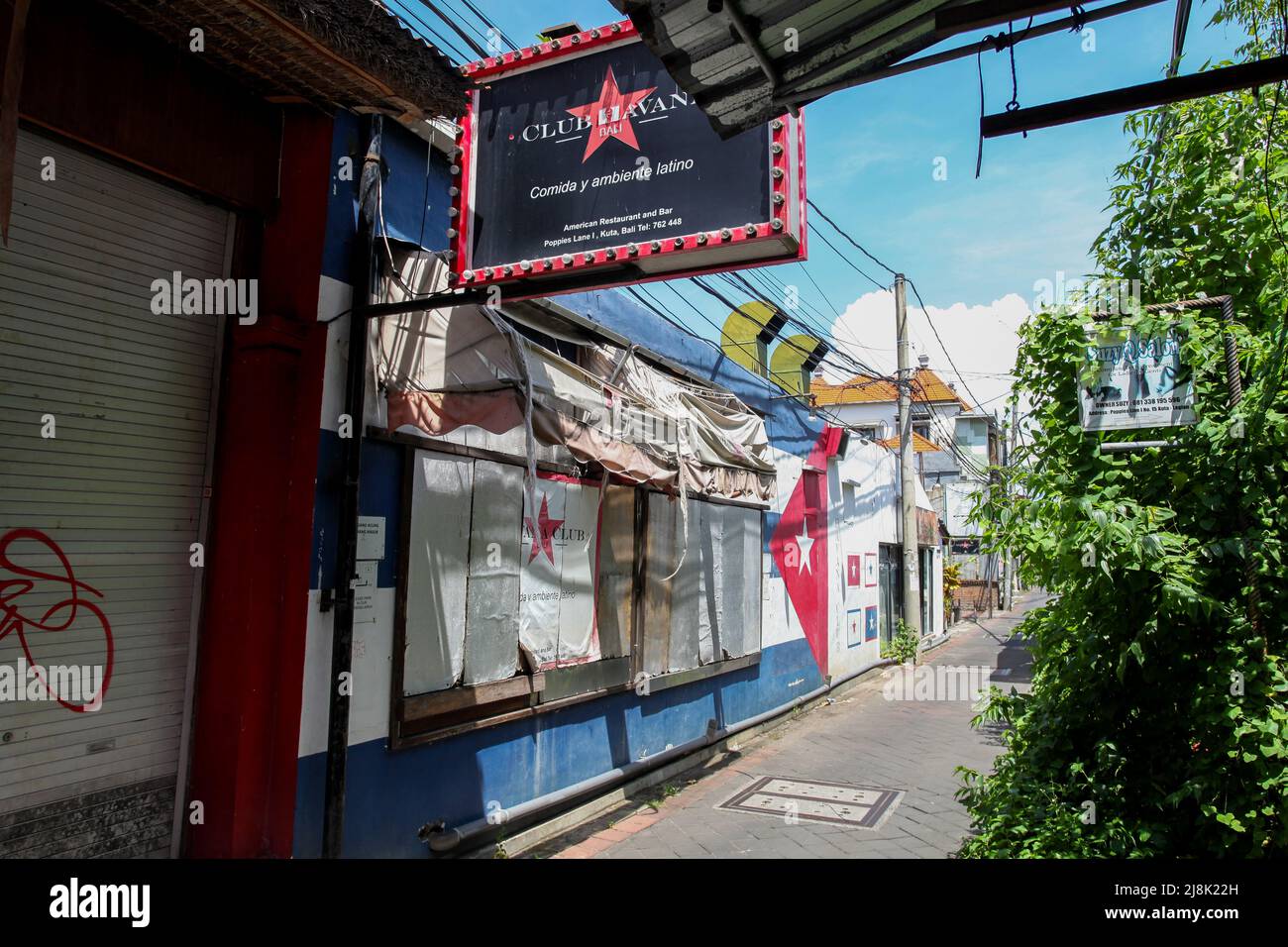 Remains of the Club Havana in Poppies Lane 1, Kuta, Bali, Indonesia ...