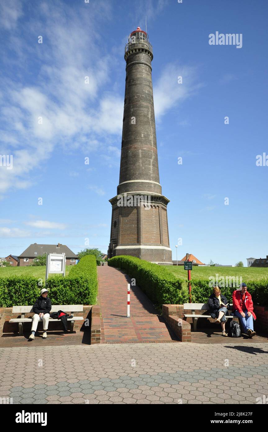 Old lighthouse of Borkum, Borkum Stock Photo - Alamy